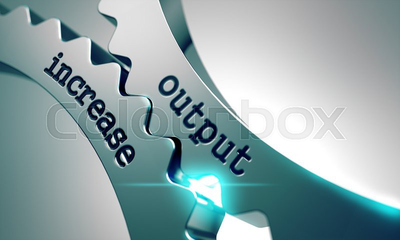 Output Increase on the Mechanism of ... | Stock image | Colourbox