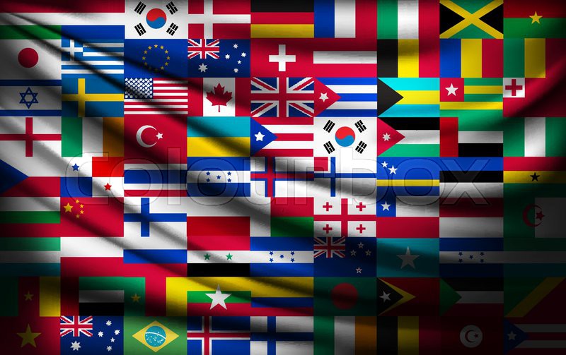Big flag background made of world ... | Stock vector | Colourbox