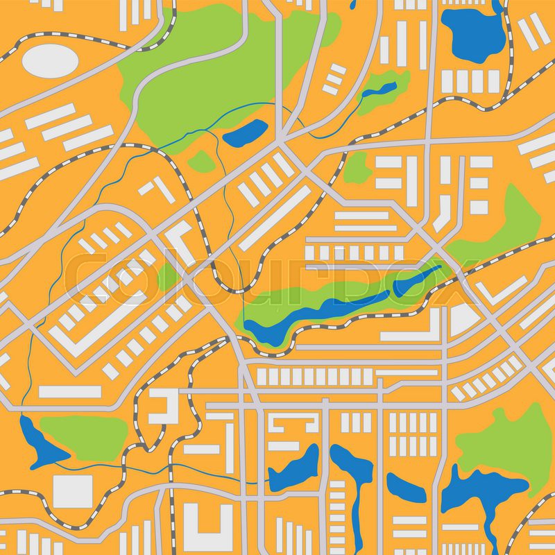 City map seamless pattern. Vector ... | Stock vector | Colourbox