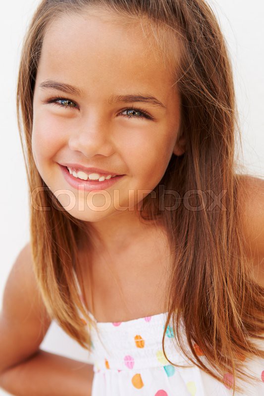 Hispanic Girl With Blue Eyes