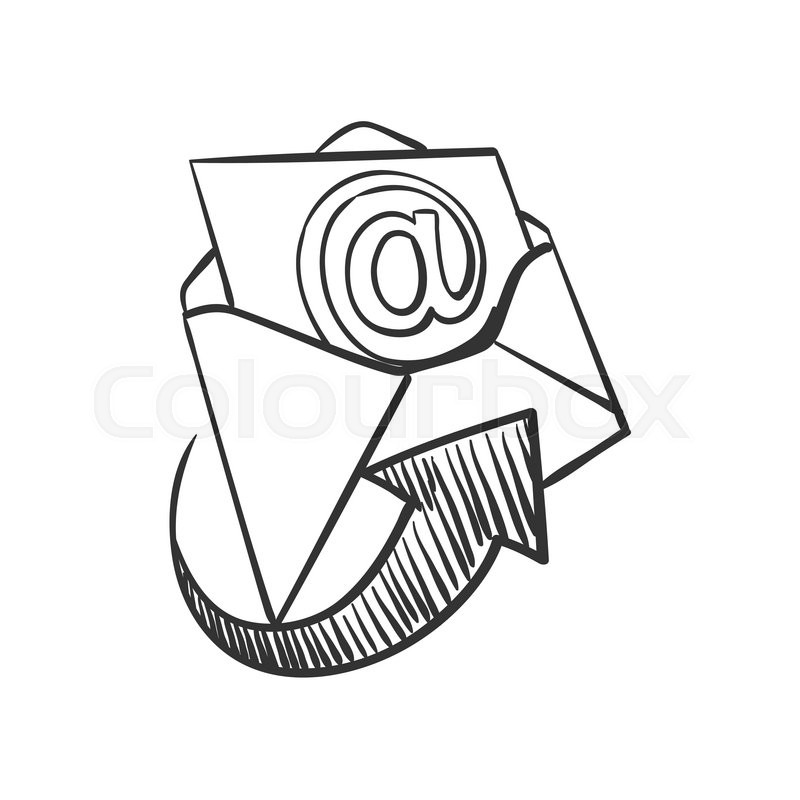 Hand draw doodle mail, excellent ... | Stock vector | Colourbox