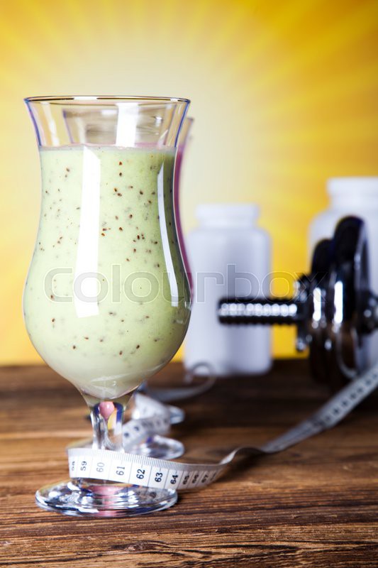 Milk shakes, sport and fitness | Stock image | Colourbox
