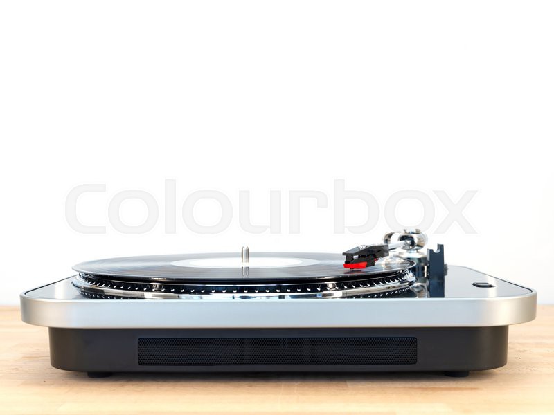 A close up shot of a record turntable | Stock Photo | Colourbox