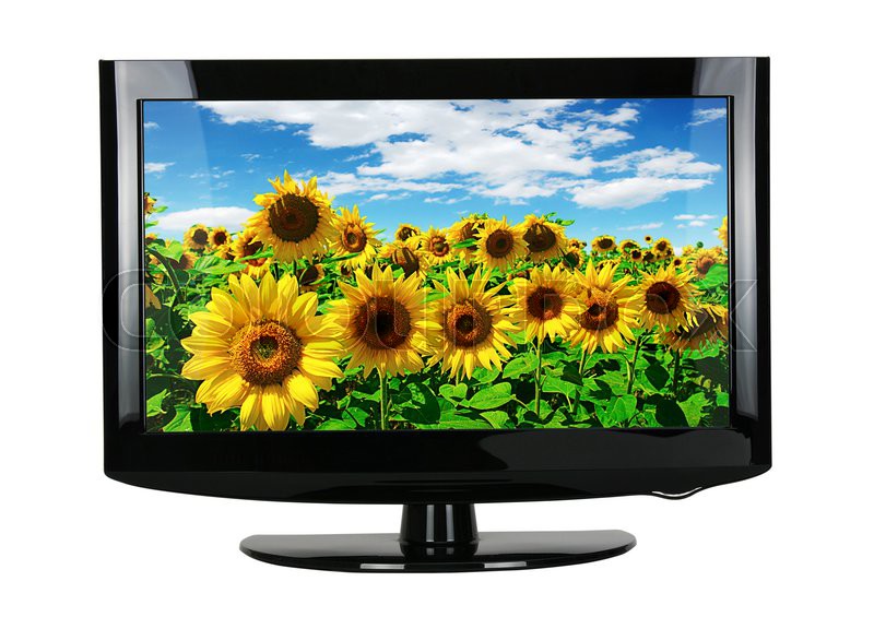 Blank flat screen TV set, isolated on ... | Stock image | Colourbox
