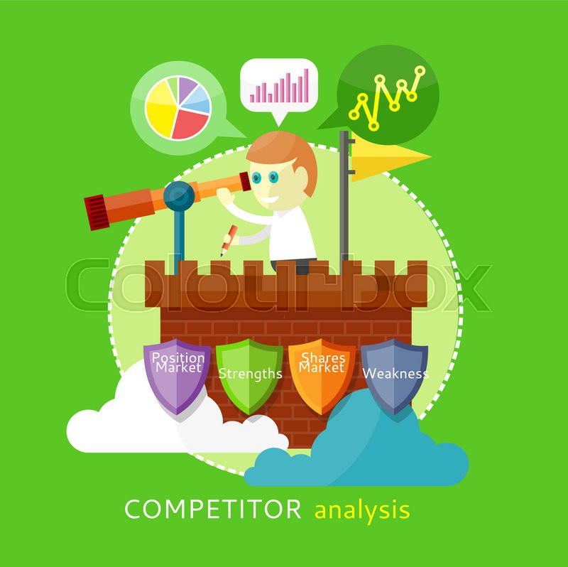 Competitor analysis concept of ... | Stock vector | Colourbox