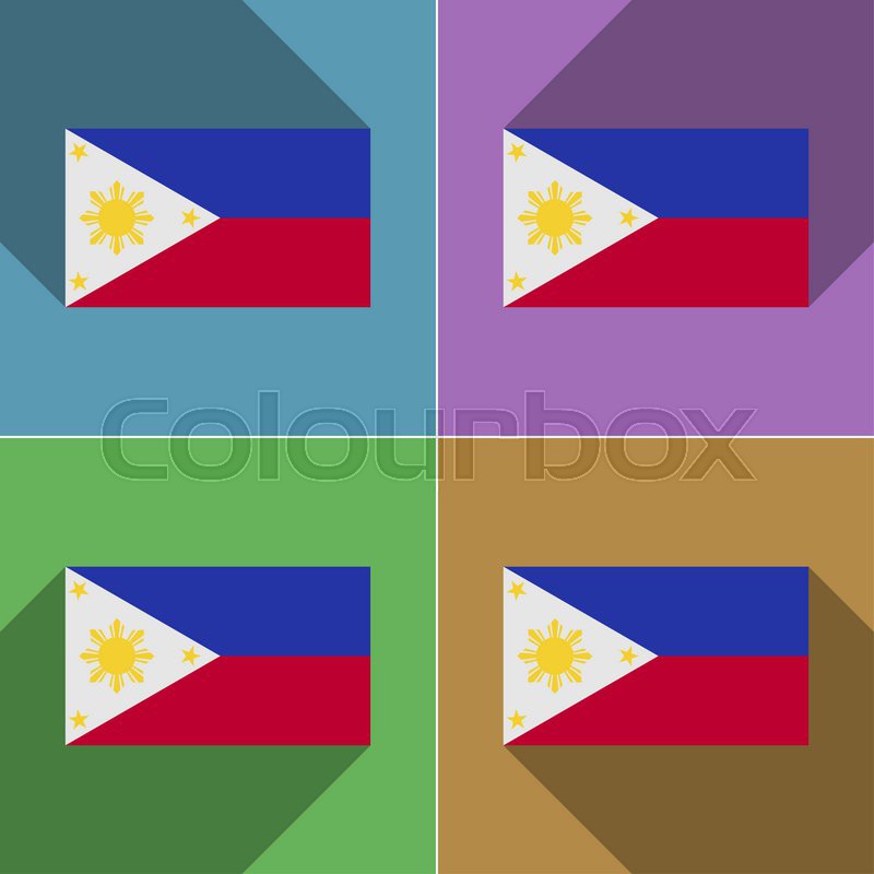 Flags of Philippiines. Set of colors ... | Stock image | Colourbox