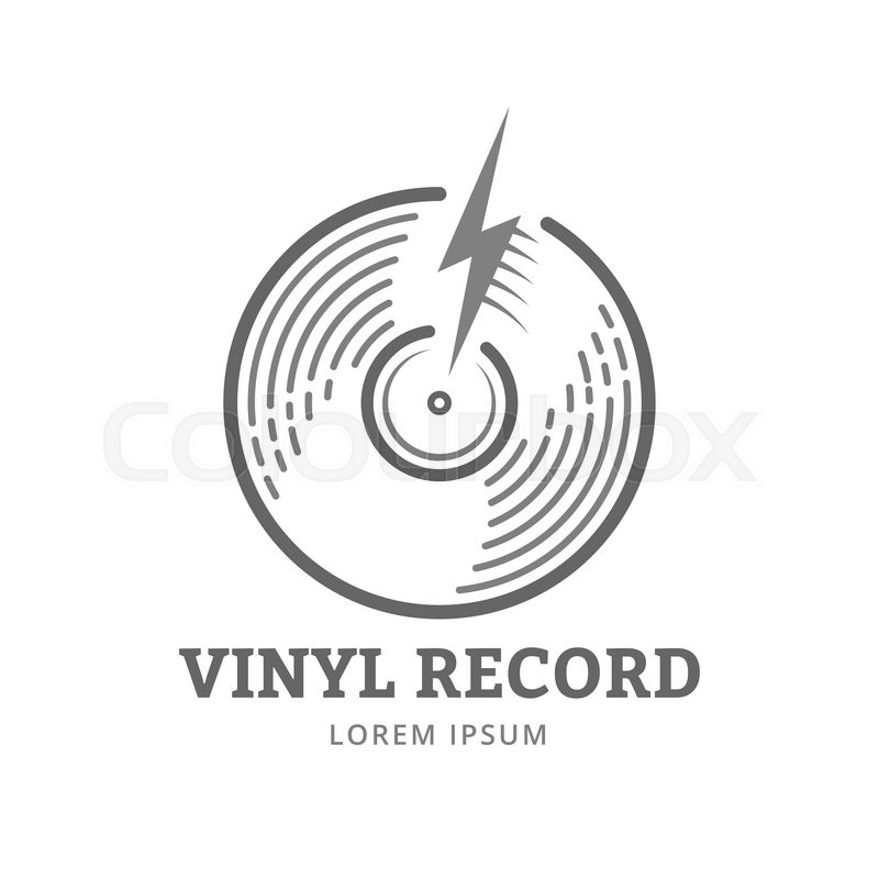 Vinyl record logo template. Vector ... | Stock vector | Colourbox