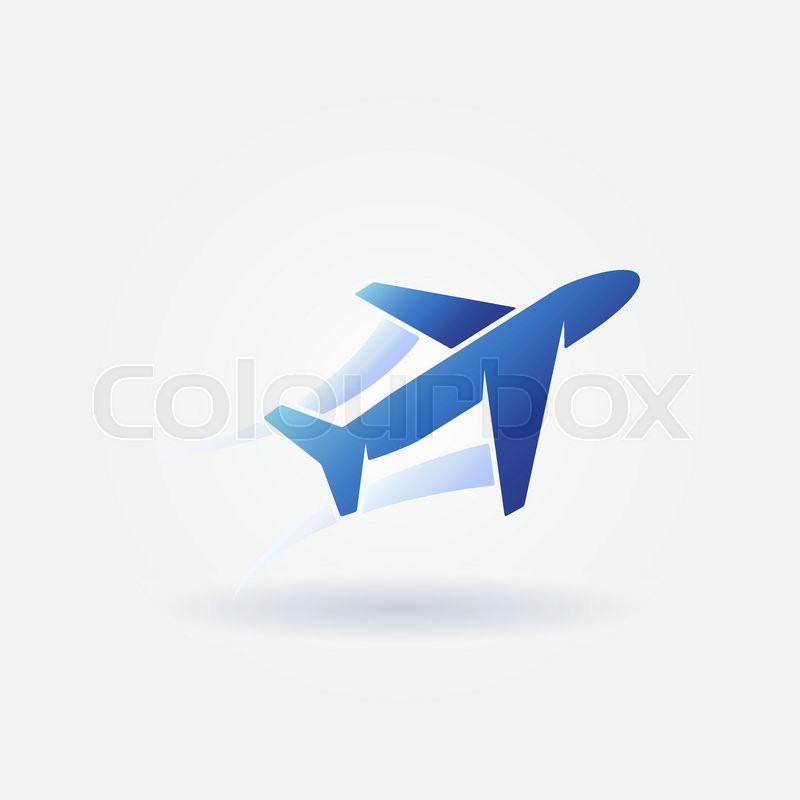 Plane takeoff logo or icons - vector ... | Stock vector | Colourbox