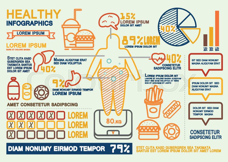 Healthy Infographics | Stock vector | Colourbox