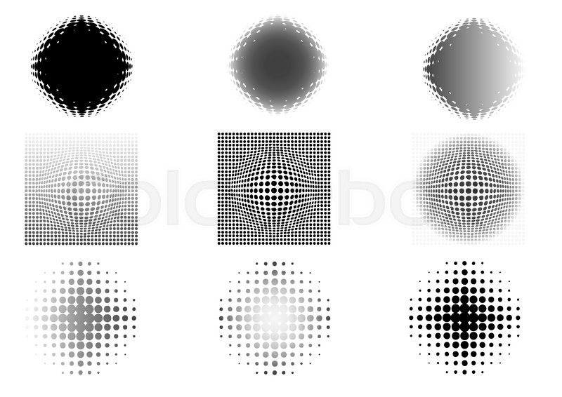 9 Circular graphic fade elements - ... | Stock vector | Colourbox