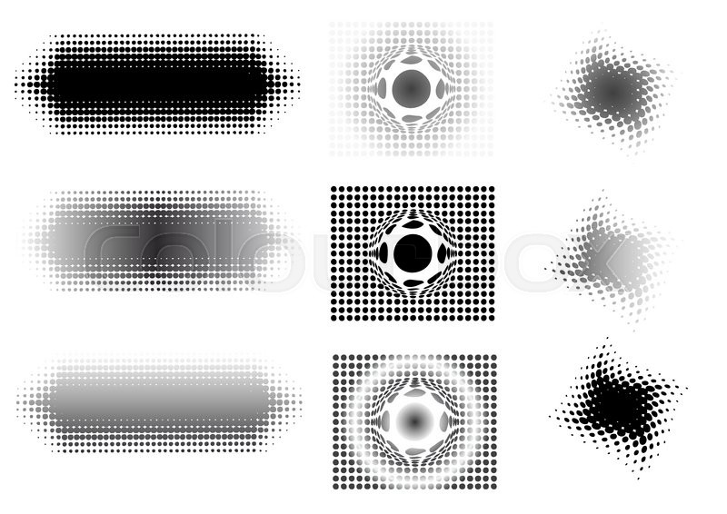 9 Circular graphic fade elements - ... | Stock vector | Colourbox