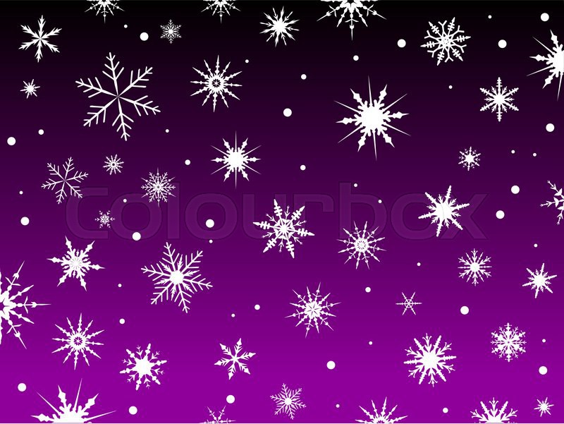 Purple Snowflake Border