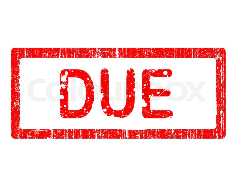Grunge Office Stamp with the words DUE ... | Stock vector | Colourbox