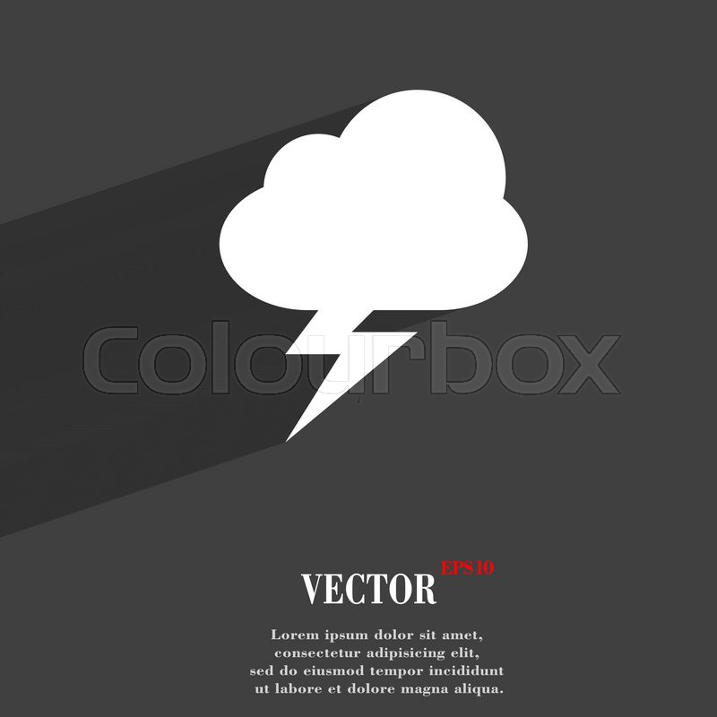 Storm icon symbol Flat modern web ... | Stock vector | Colourbox