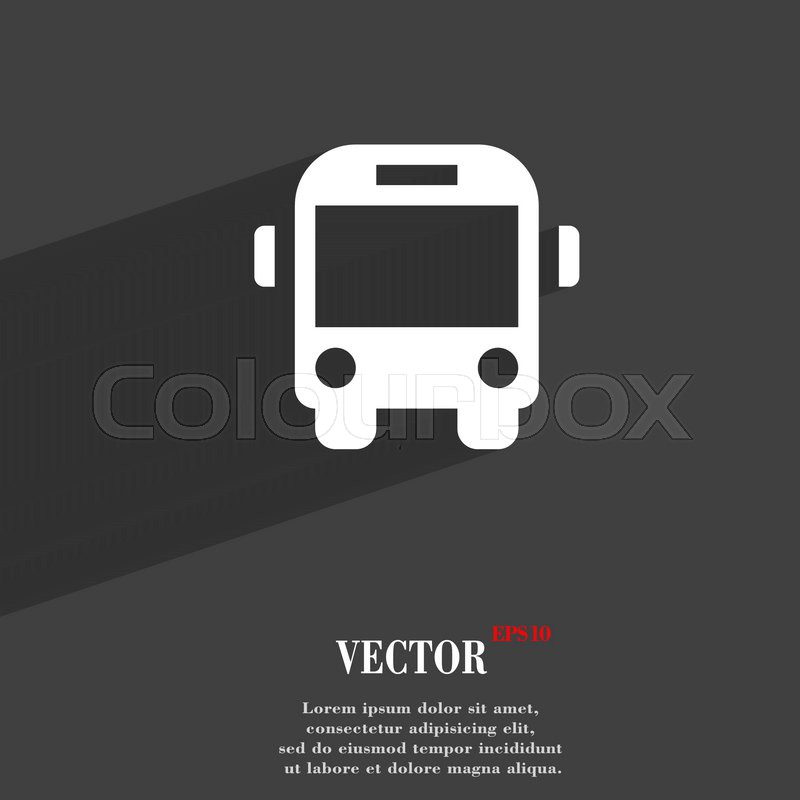 Bus icon symbol Flat modern web ... | Stock vector | Colourbox