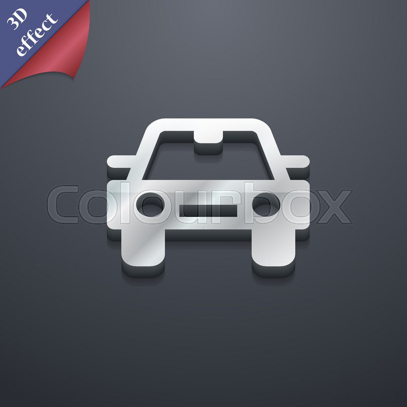 Auto icon symbol. 3D style. Trendy, ... | Stock vector | Colourbox