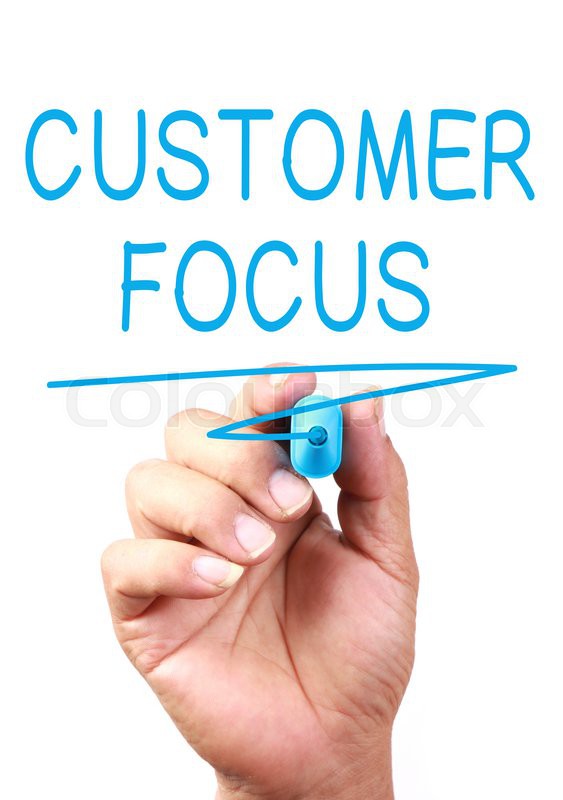Writing Customer Focus on transparent ... | Stock image | Colourbox