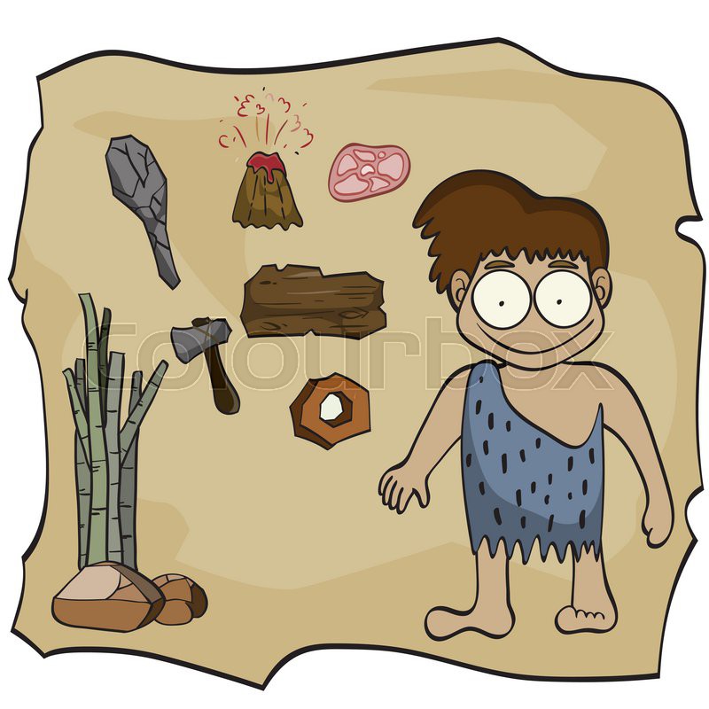 Stone age cartoon,vector illustration | Stock vector | Colourbox