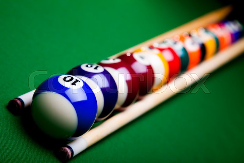 Billiards pool, vivid colors, natural ... | Stock image | Colourbox