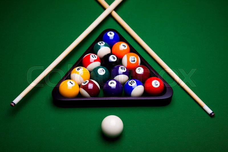 Billiards pool, vivid colors, natural ... | Stock image | Colourbox