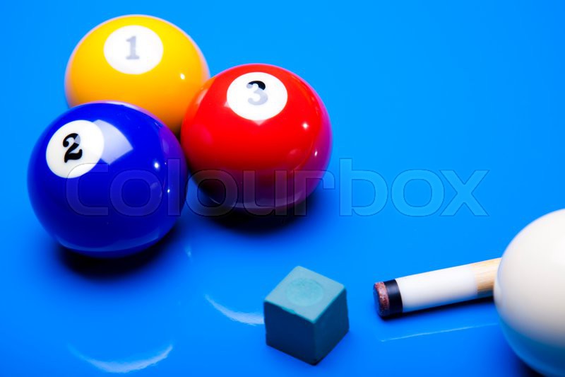 Billiard ball, vivid colors, natural ... | Stock image | Colourbox