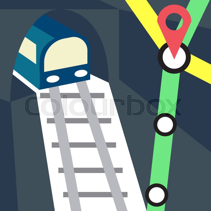 Metro, Subway, Underground Train Icon ... | Stock vector | Colourbox