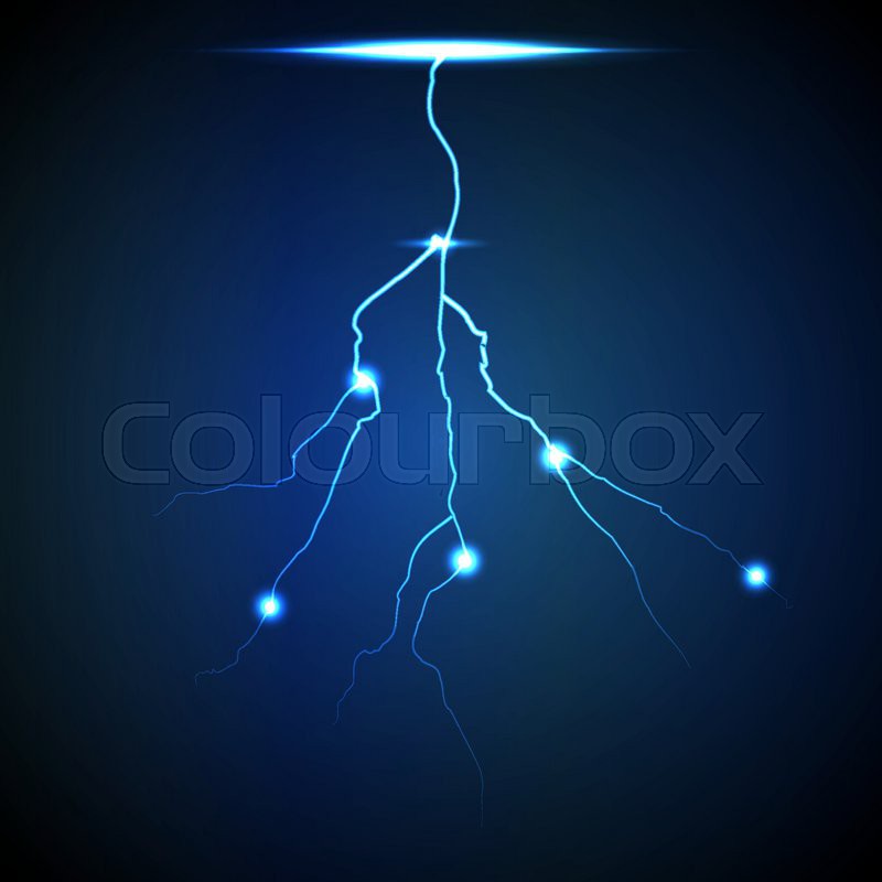 Vector abstract blue lightning flash ... | Stock vector | Colourbox