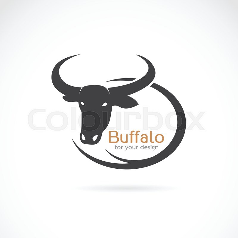 Vector image of an buffalo design on ... | Stock vector | Colourbox