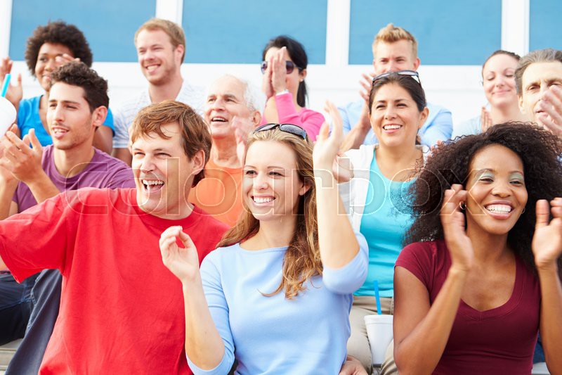 Spectators Cheering At Outdoor Sports ... | Stock image | Colourbox