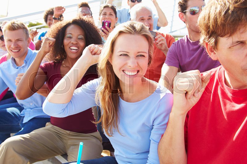 Audience Cheering At Outdoor Concert ... | Stock image | Colourbox
