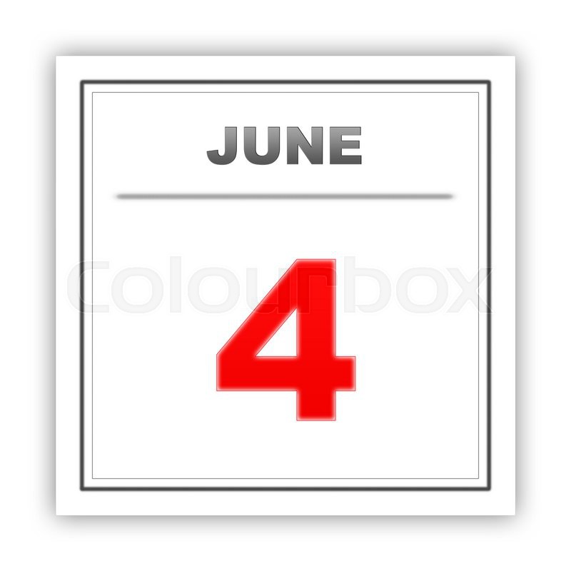 June 4. Day on the calendar. 3d | Stock image | Colourbox