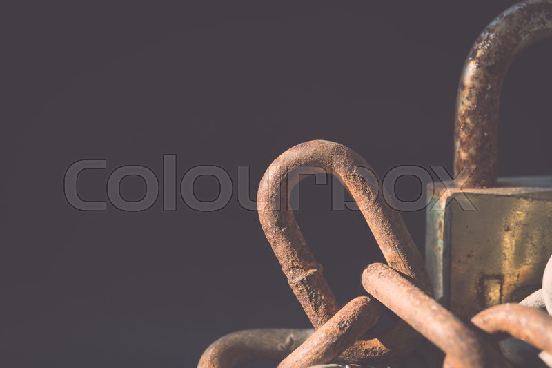 Old Padlock And Chain