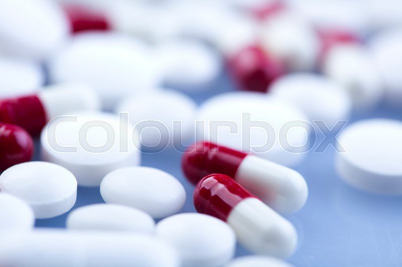 Pharmacology, colorful bright medicine ... | Stock image | Colourbox