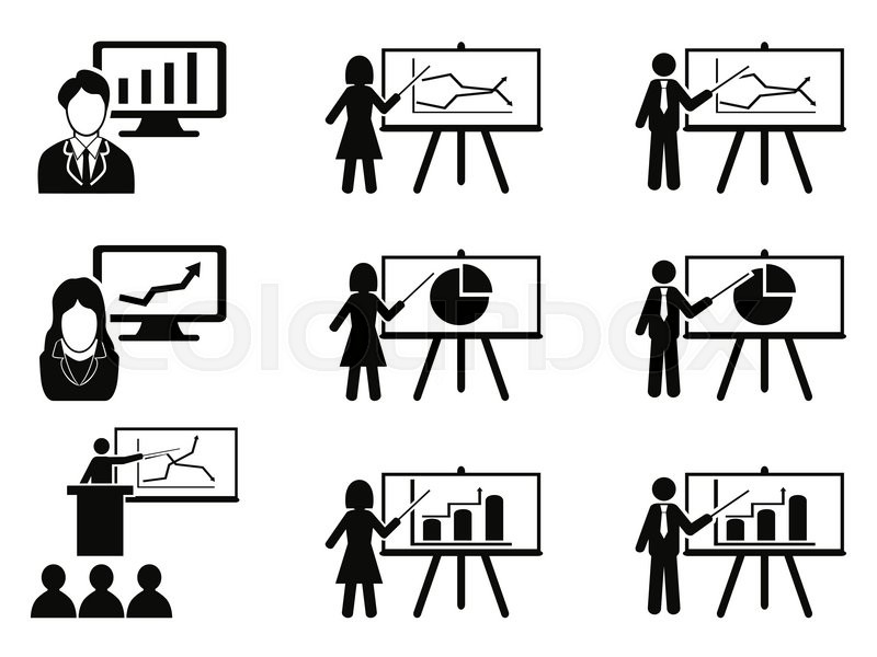 Isolated black Business lecture ... | Stock vector | Colourbox Isolated black Business lecture ... | Stock vector | Colourbox