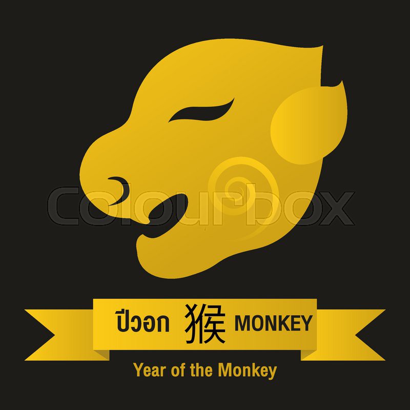 Monkey - Chinese zodiac signs | Stock vector | Colourbox