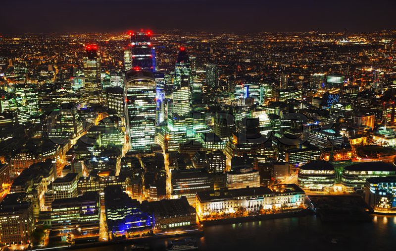 Aerial overview of the City of London ... | Stock image | Colourbox