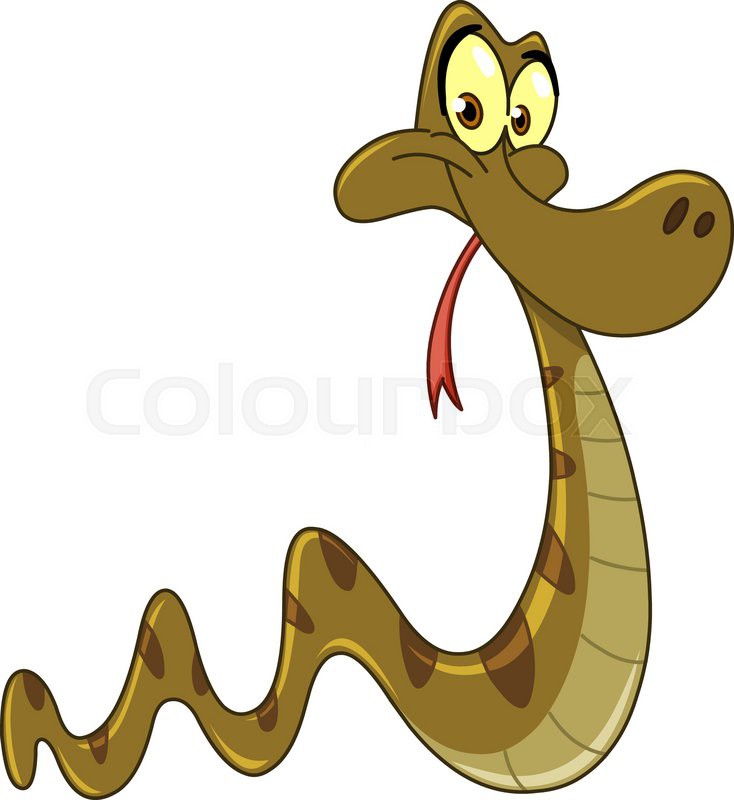 Smiling snake | Stock vector | Colourbox