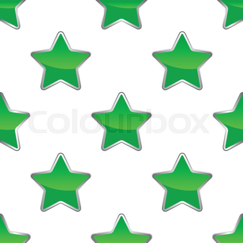 Vector image of green star with grey ... | Stock vector | Colourbox