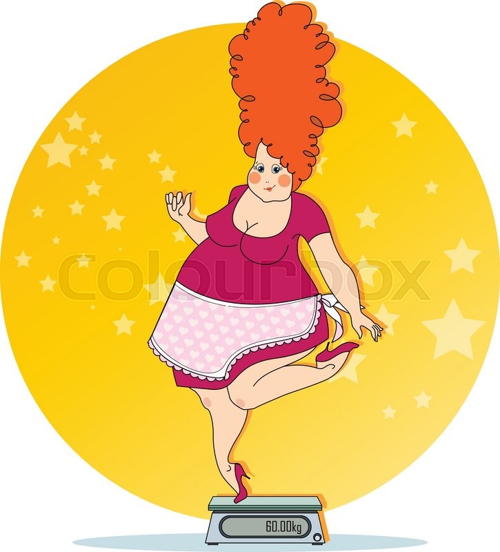 The problem of excess weight. Vector ... | Stock vector | Colourbox