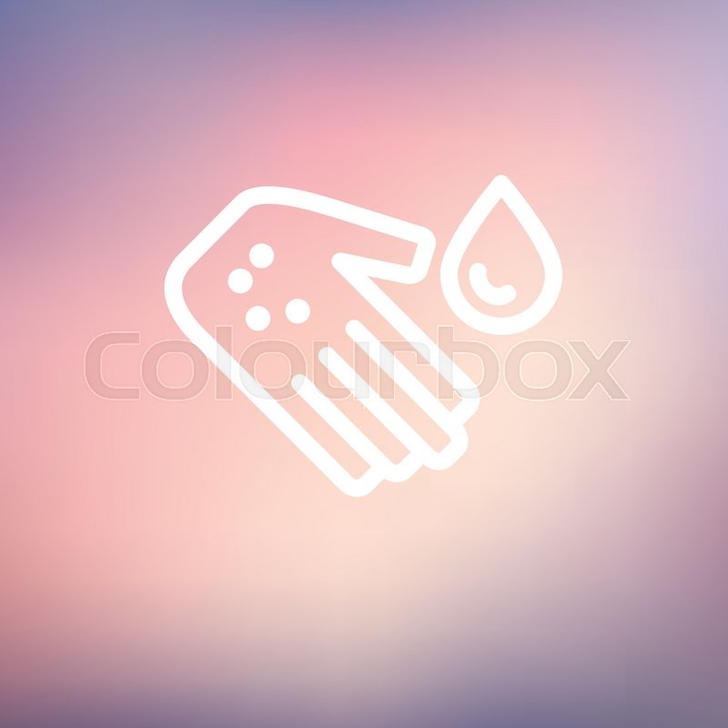 Wash the wound with water icon thin ... | Stock vector | Colourbox