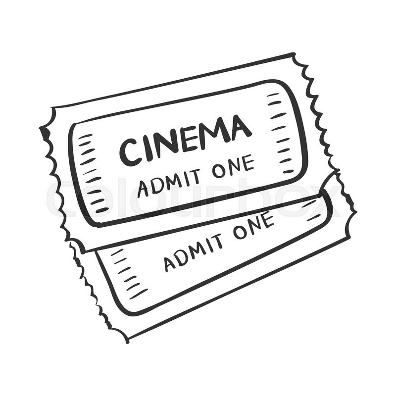 Tickets doodle drawing, excellent ... | Stock vector | Colourbox