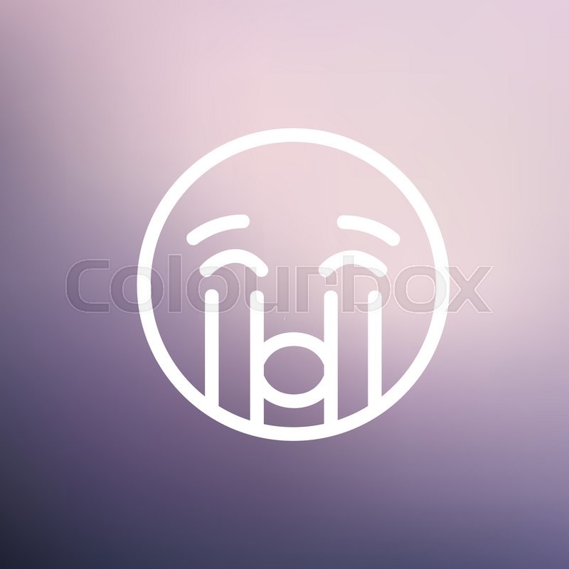 Crying out loud icon thin line for web ... | Stock vector | Colourbox