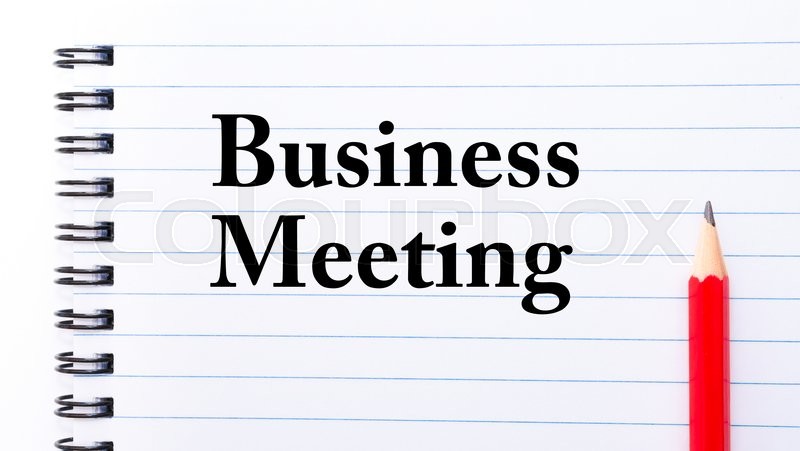 Business Meeting Text written on ... | Stock image | Colourbox