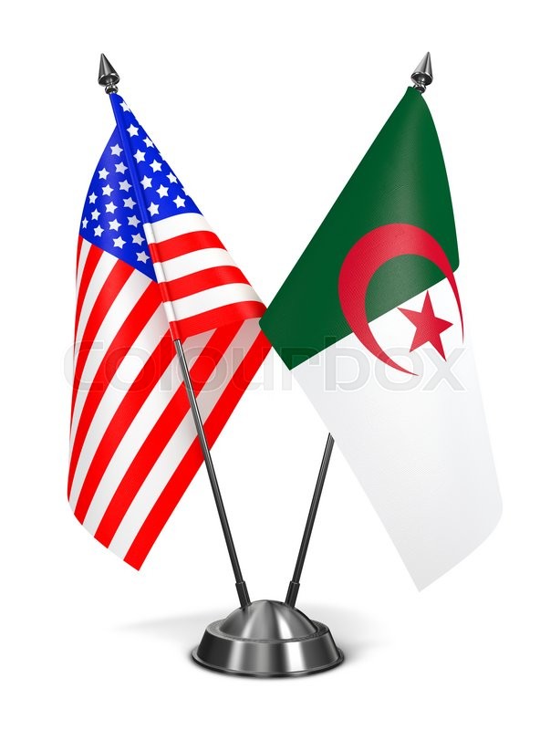 USA and Algeria - Miniature Flags ... | Stock image | Colourbox