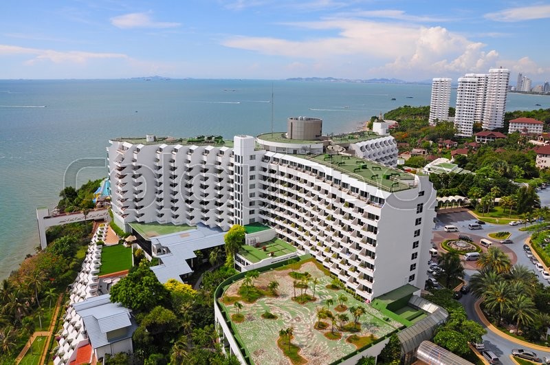 Aerial view of a hotel building and ... | Stock image | Colourbox
