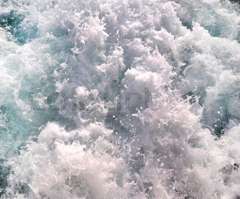 Water splash from back of boat | Stock image | Colourbox