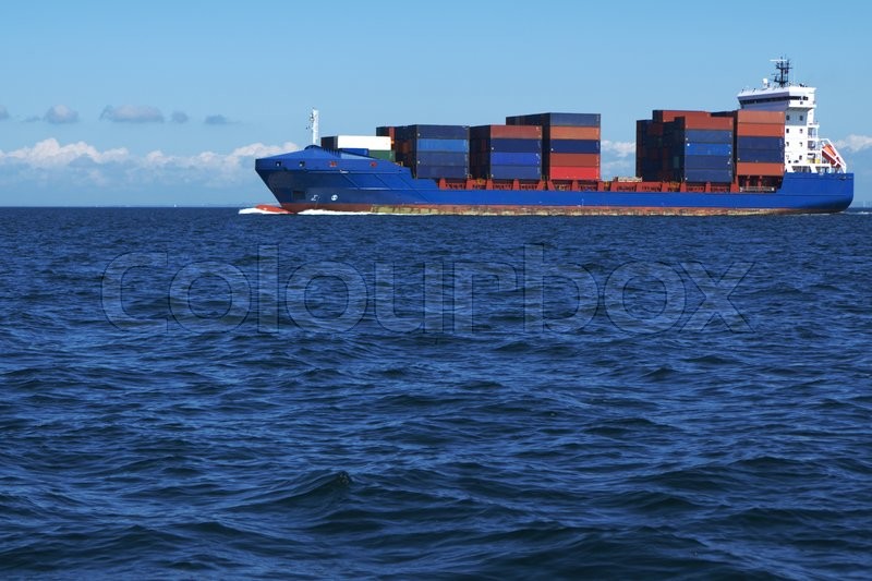 Containerskib på havet. Containership ... | Stock foto | Colourbox
