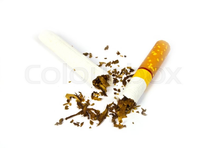 Broken and breaks the cigarette on ... | Stock image | Colourbox