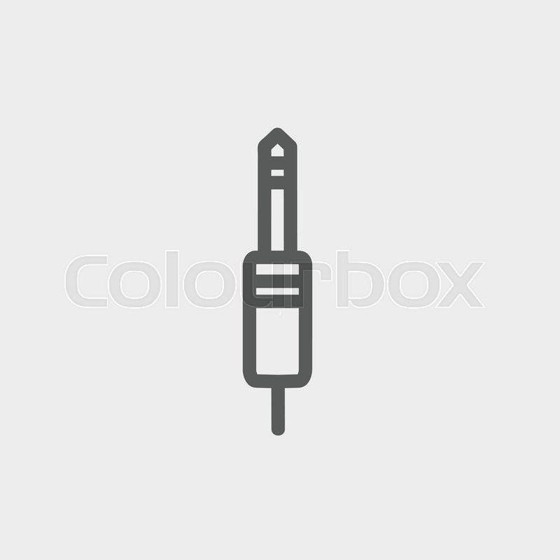 Jack cable icon thin line for web and ... | Stock vector | Colourbox