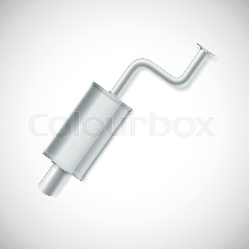 Car muffler set. Car part, vector ... | Stock vector | Colourbox